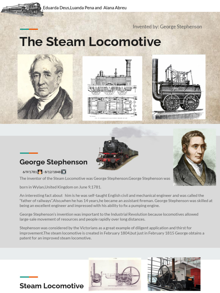 George Stephenson and the Steam Locomotive | PDF