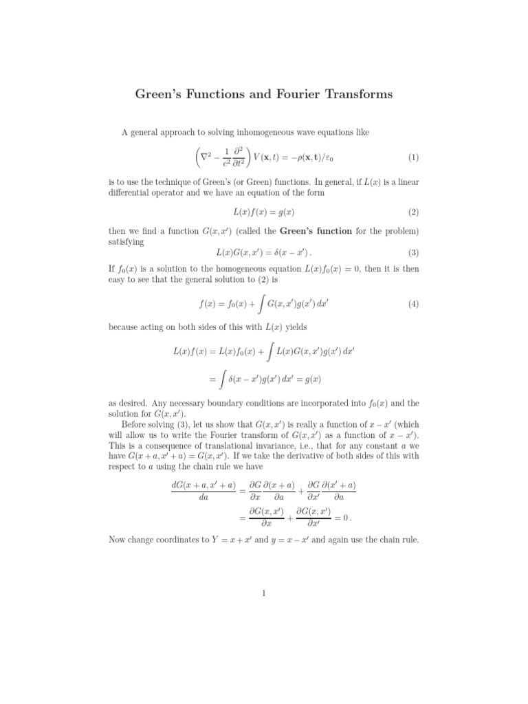 Green Functions | PDF