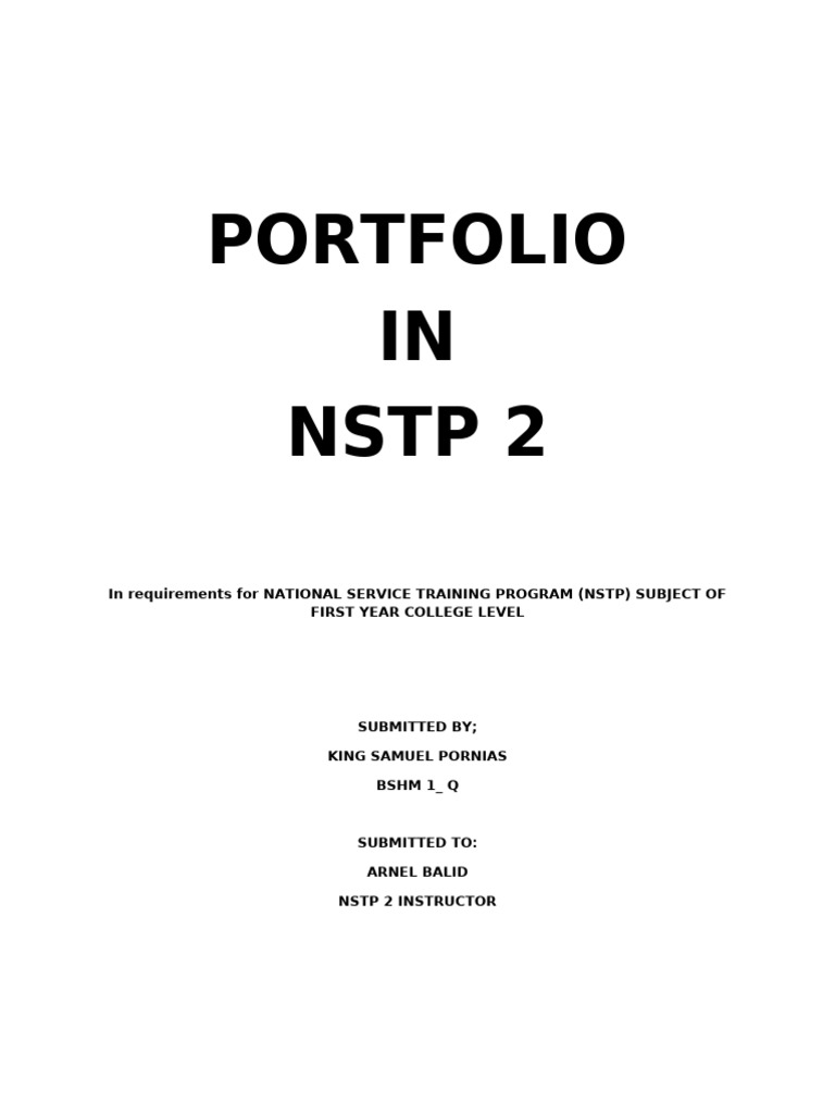 National Service Training Program 2.2 | PDF