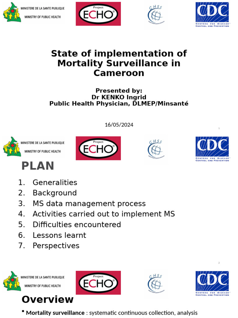 Etat de Mise en Oeuvre de La SM Au Cameroun - 20240515 | PDF