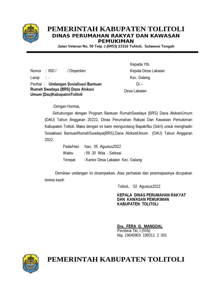 Surat sosialisasi-SPT Fasilitator Ka Yudi | PDF