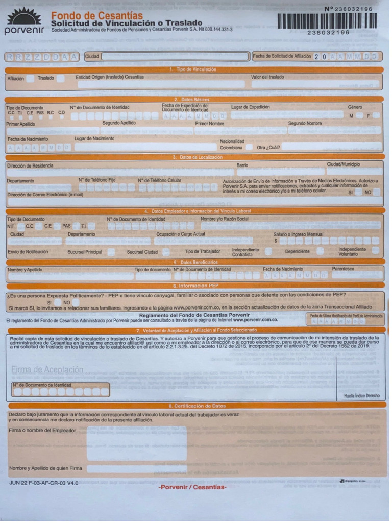 Formulario Cesantías (2 | PDF