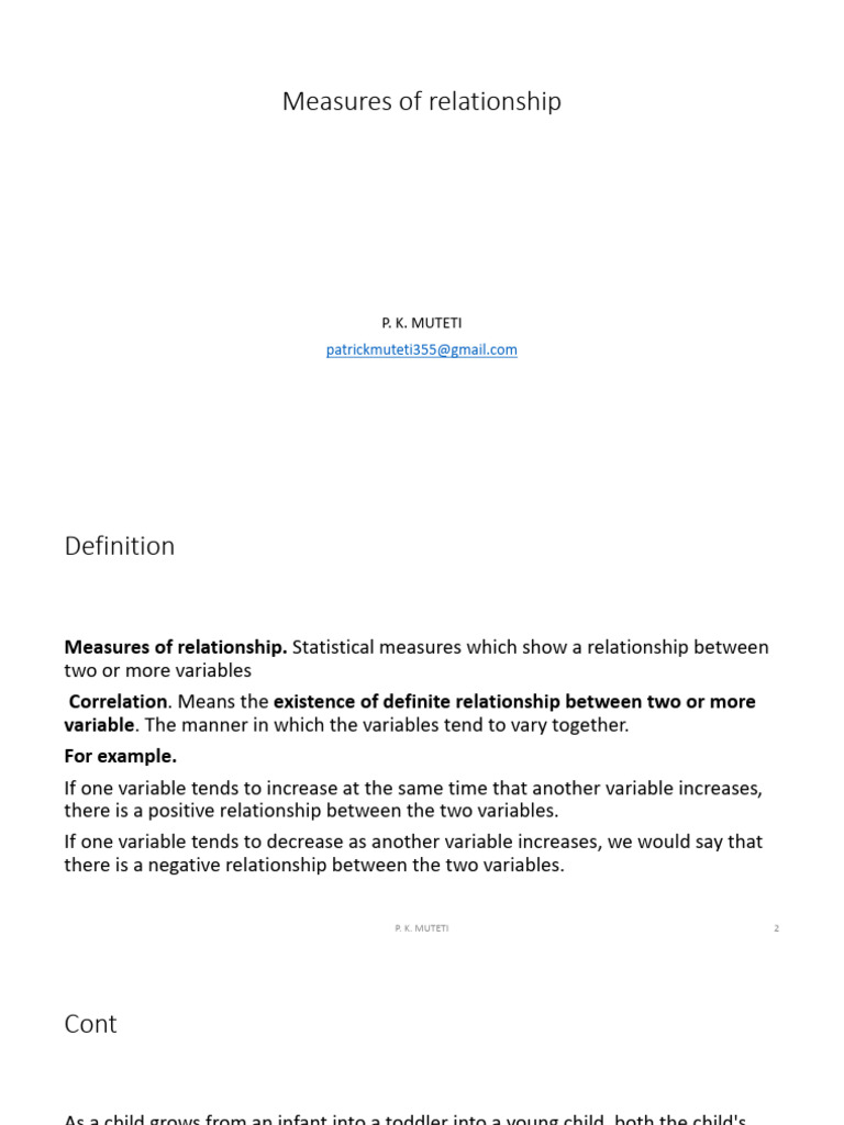 Biostatistics Unit 10. Measures of Relationship | PDF | Covariance ...