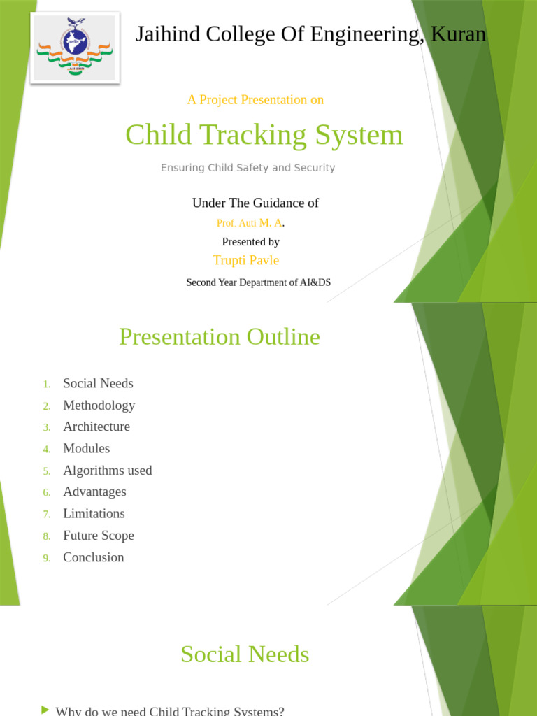 ppt presentation on child tracking system | PDF