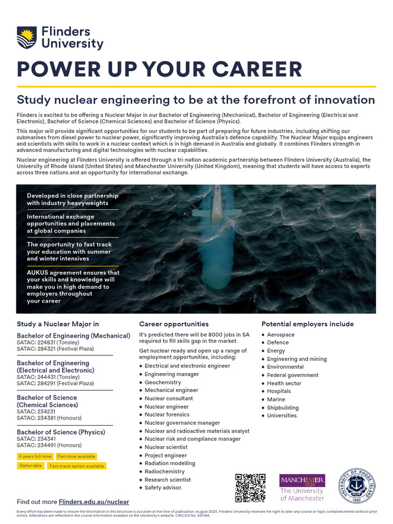 Nuclear Engineering Major at Flinders | PDF | Engineering | Technology ...