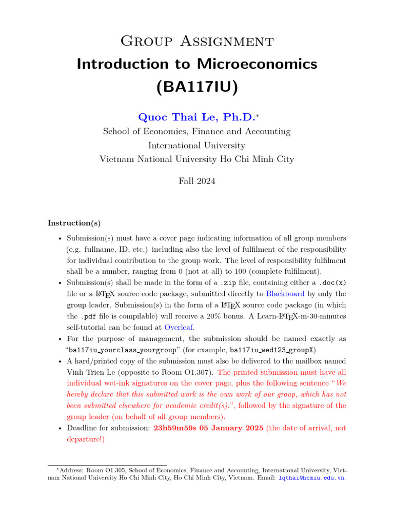 Group - Assignment - 2024 - F (MicroEcon) | PDF