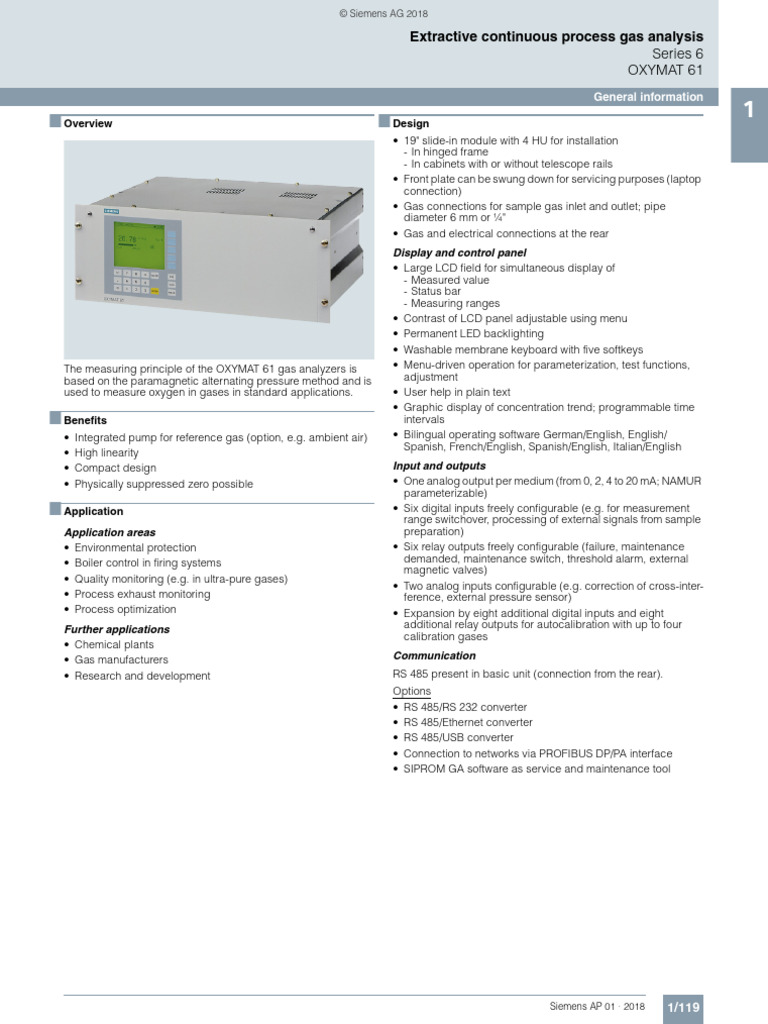 Catalogue - Oxymat 61 | PDF
