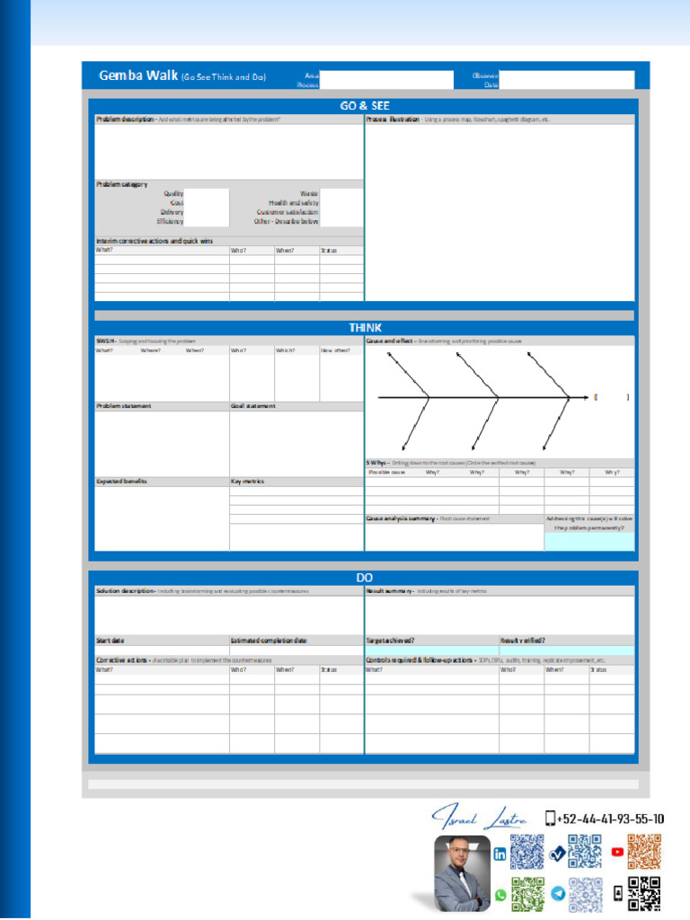 Gemba Walk (Excel) | PDF