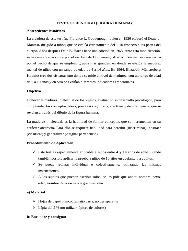 Test Goodenough | PDF