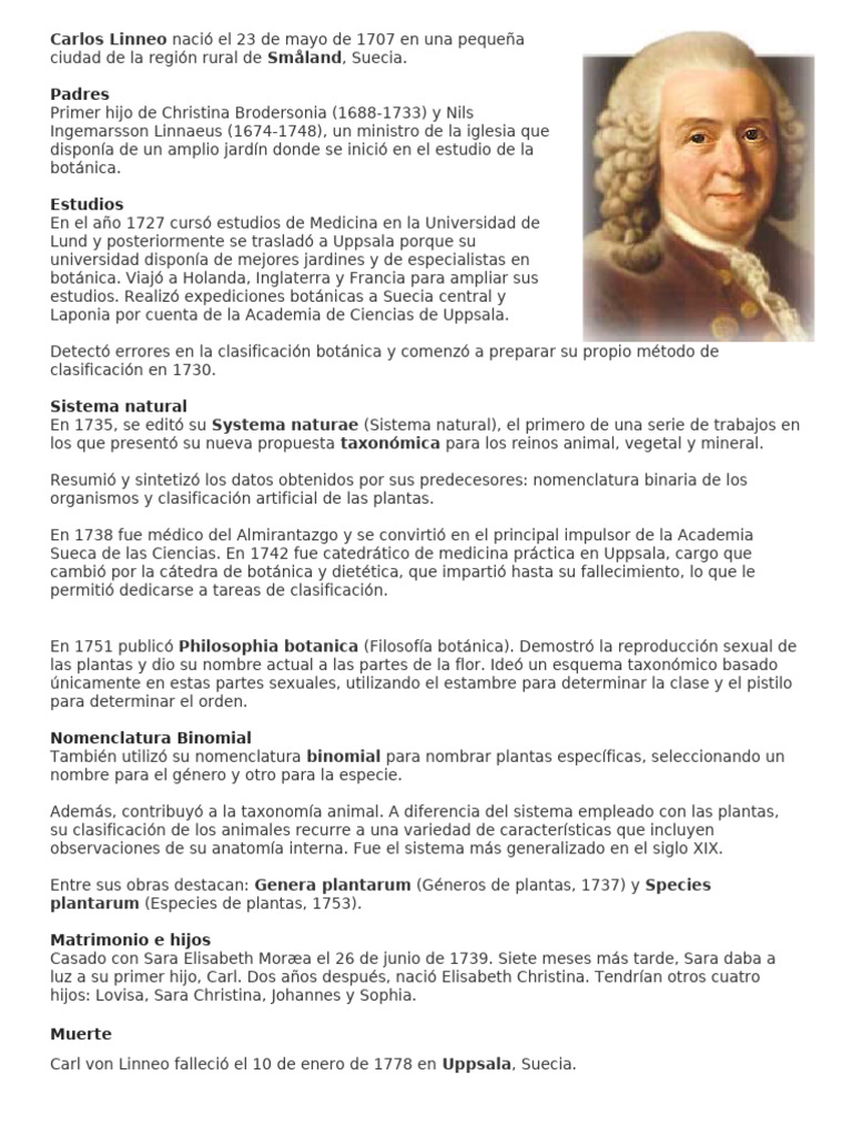 Carlos Linneo | PDF