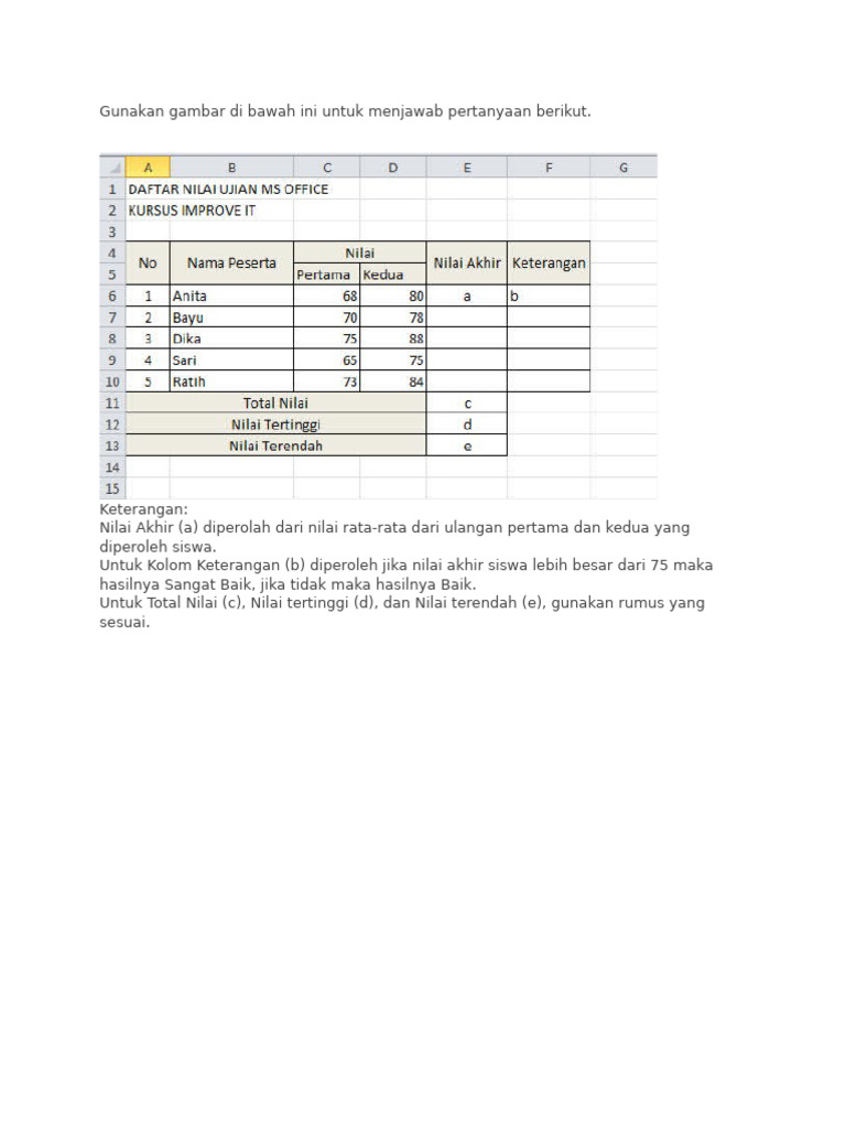 Soal Lat Excel | PDF