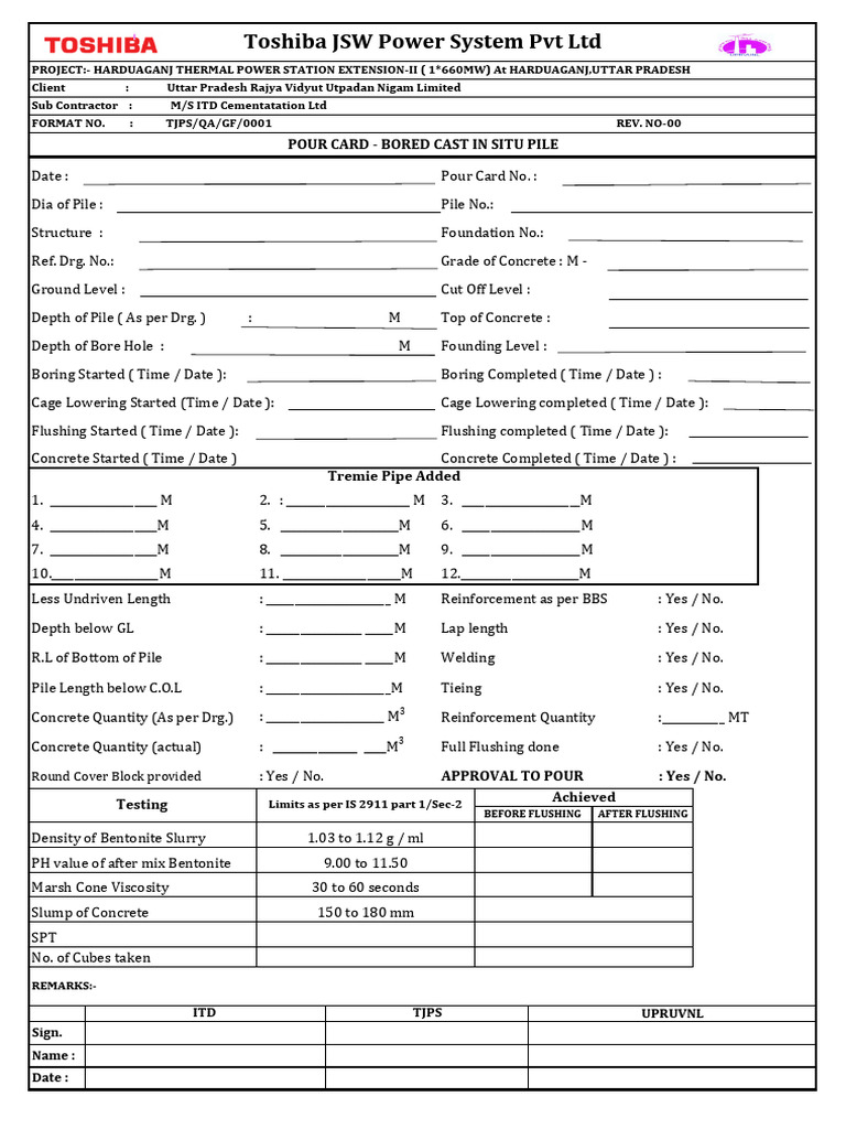 Pile Pour Card-Bcis | PDF