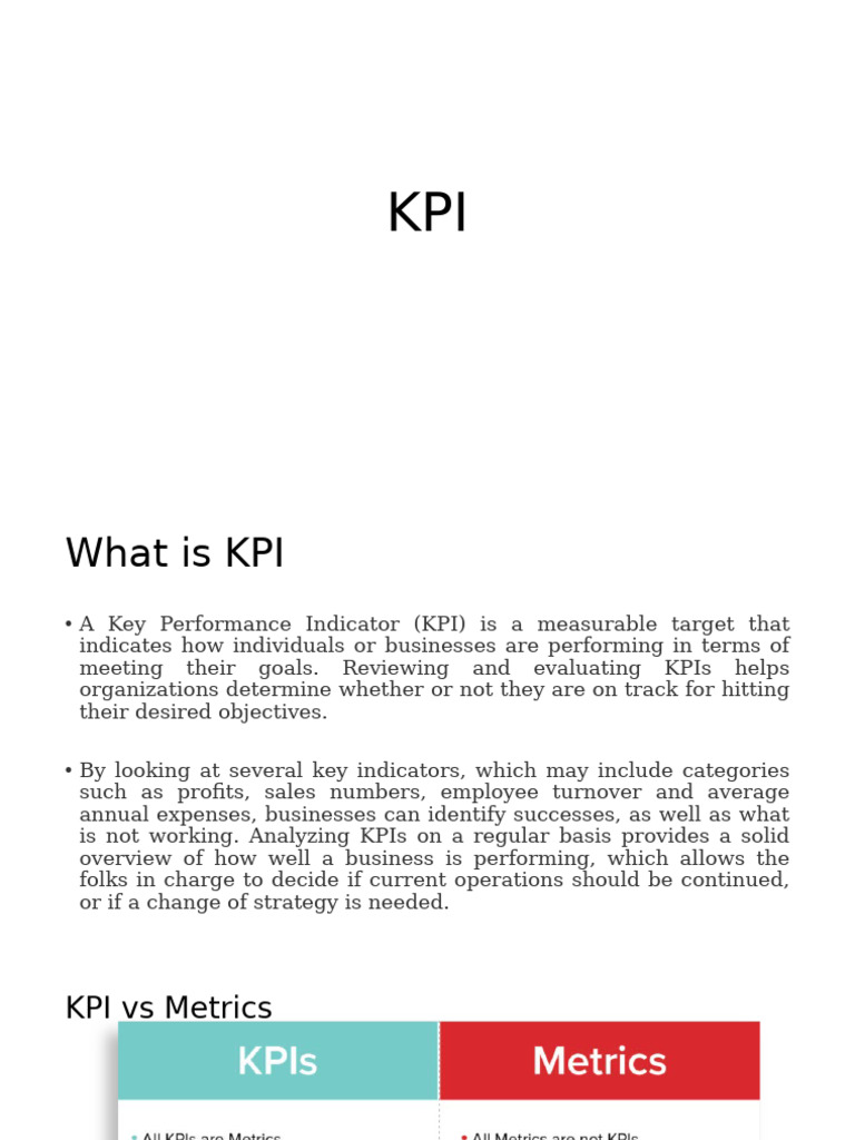 KPI | PDF