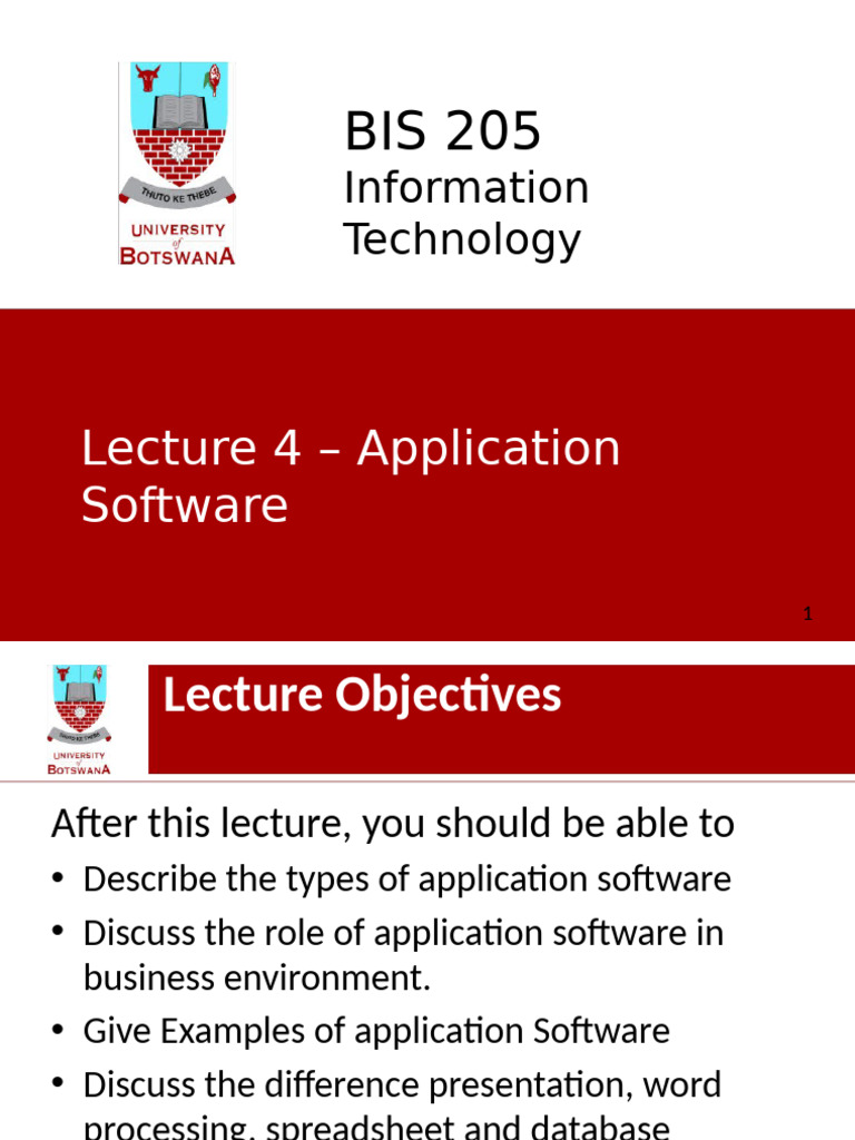 BIS205 Lecture 4 - Application Software | PDF | Spreadsheet | Data ... BIS205 Lecture 4 - Application Software | PDF | Spreadsheet | Data ...