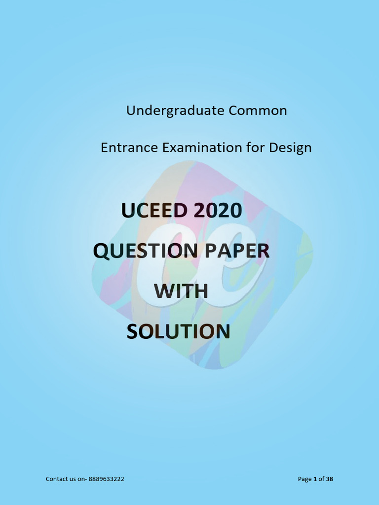 UCEED Syllabus and PYQ | PDF