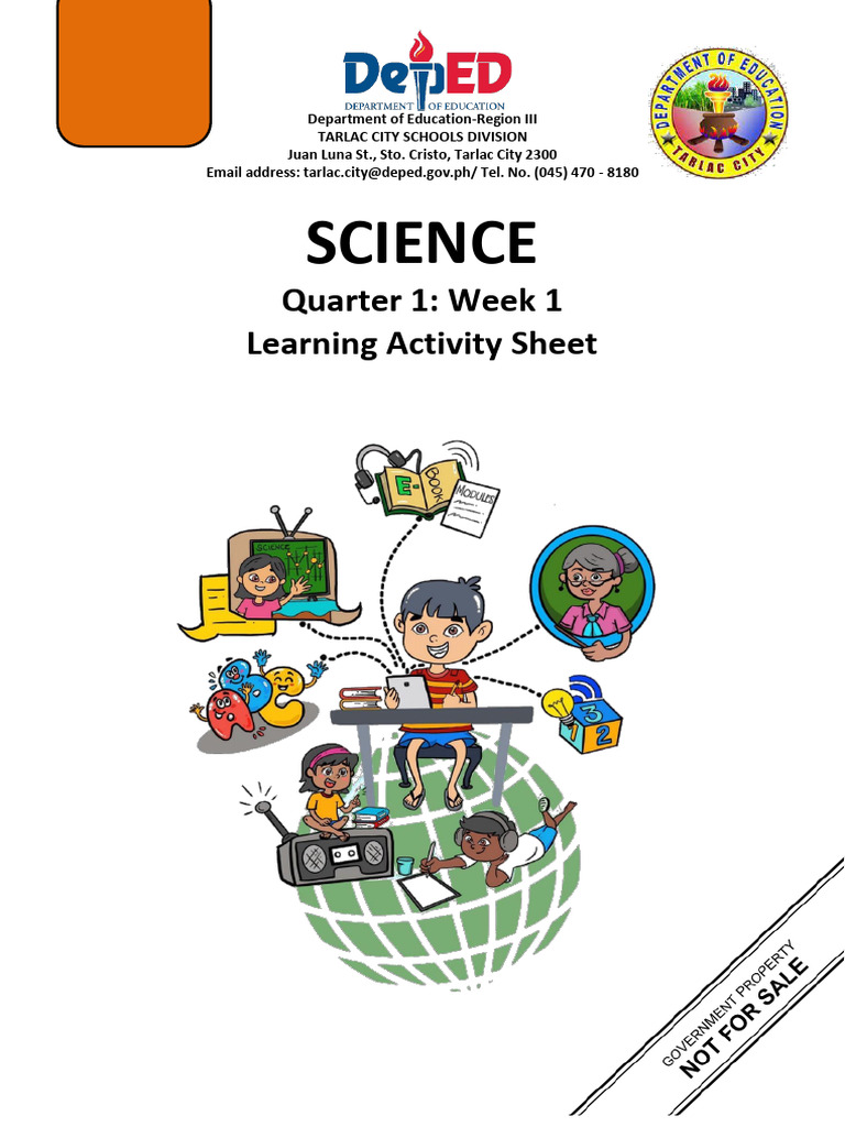Science: Quarter 1: Week 1 Learning Activity Sheet | PDF