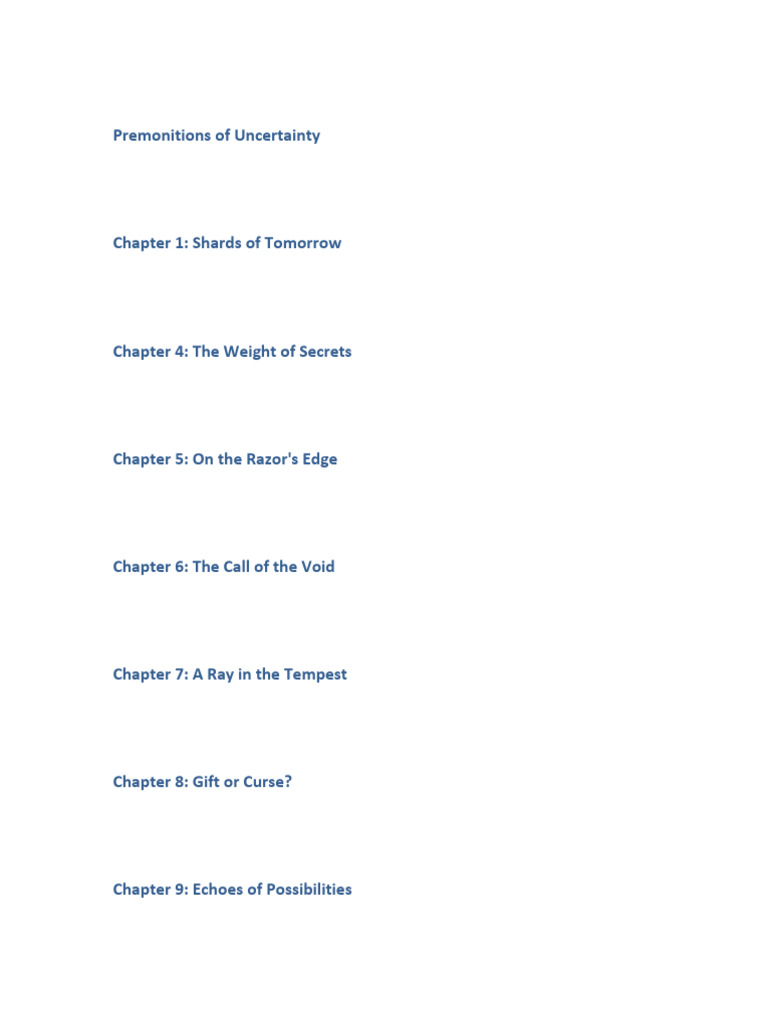 Premonitions of Uncertainty | PDF