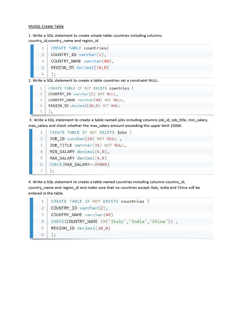 XI MYSQL Practical File | PDF