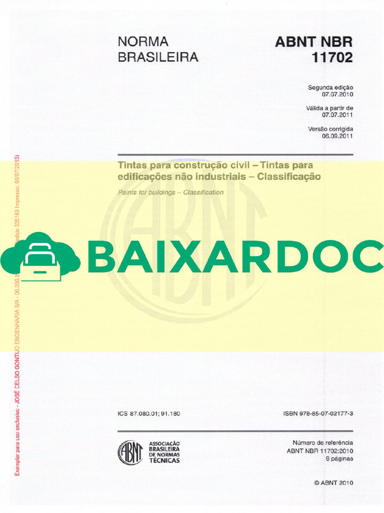 Abnt NBR 11702 Tintas para Construaao Civil | PDF