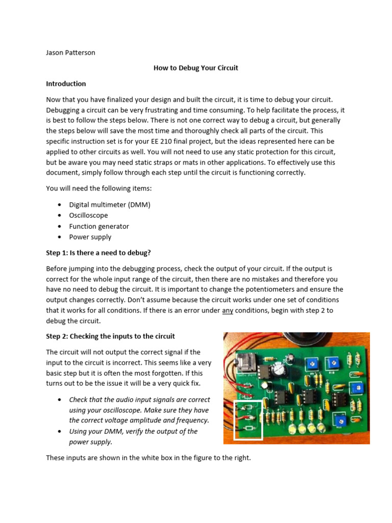Debugging A Circuit | PDF