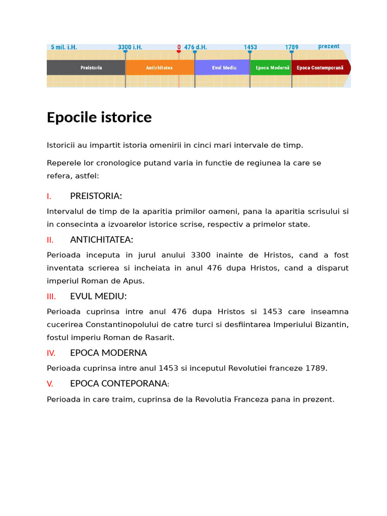 Epocile Istorice | PDF