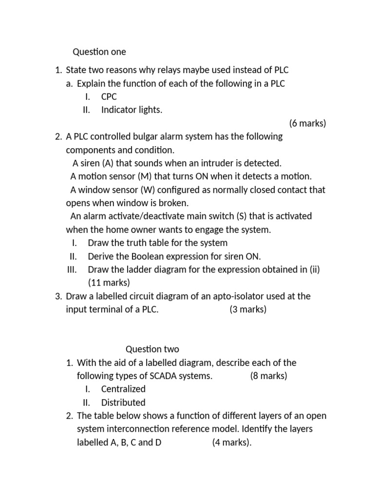 PLC Exam | PDF