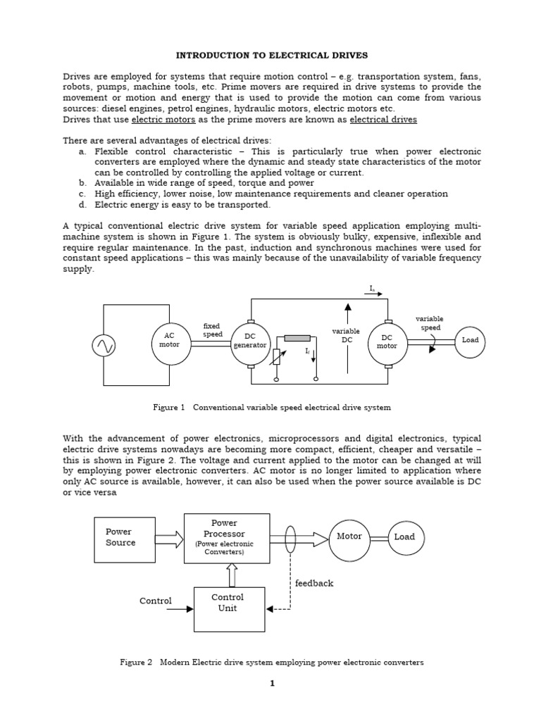 Introduction To Electrical Drives | PDF | Electric Motor | Computers