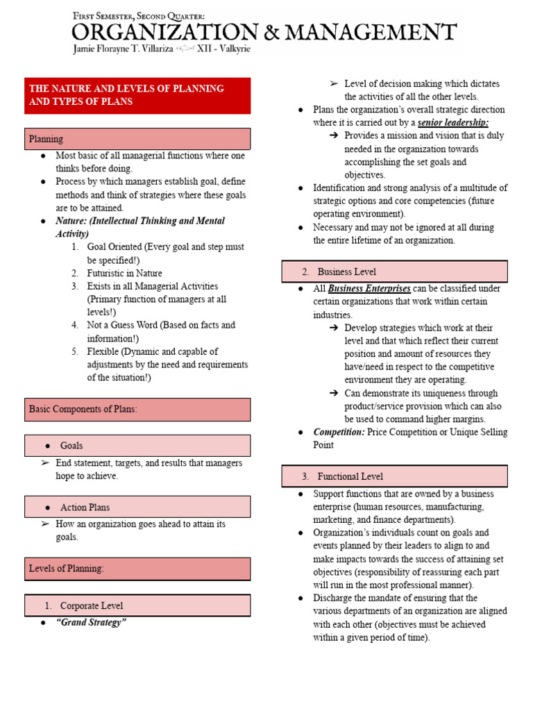 Organization and Management | PDF