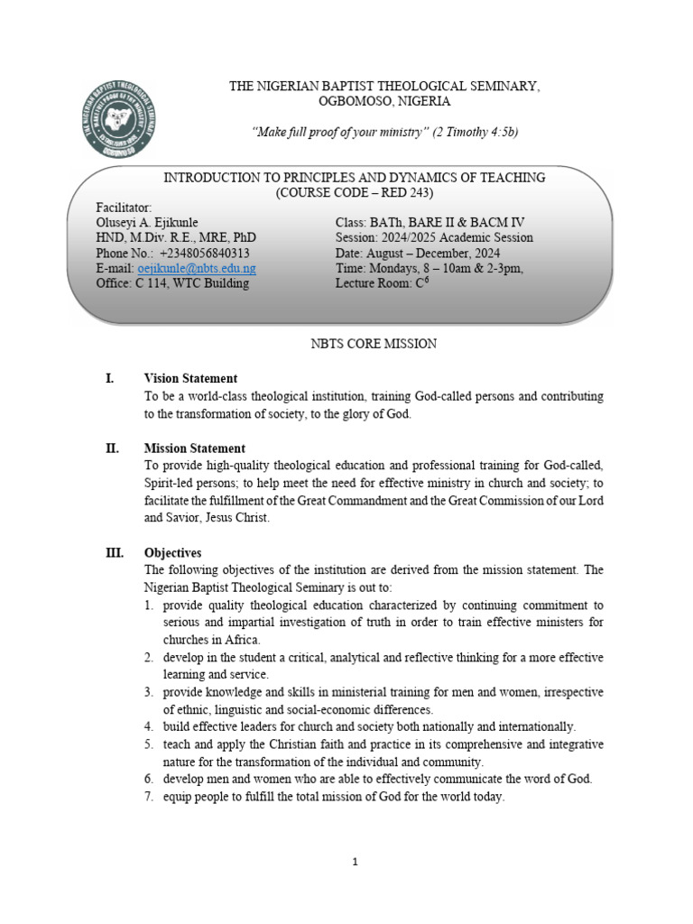 Dynamics Of Teaching Pdf