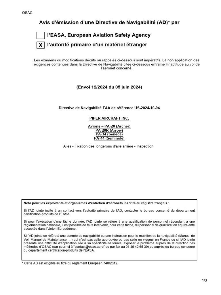 Easa Ad 2024-0104 1 | PDF