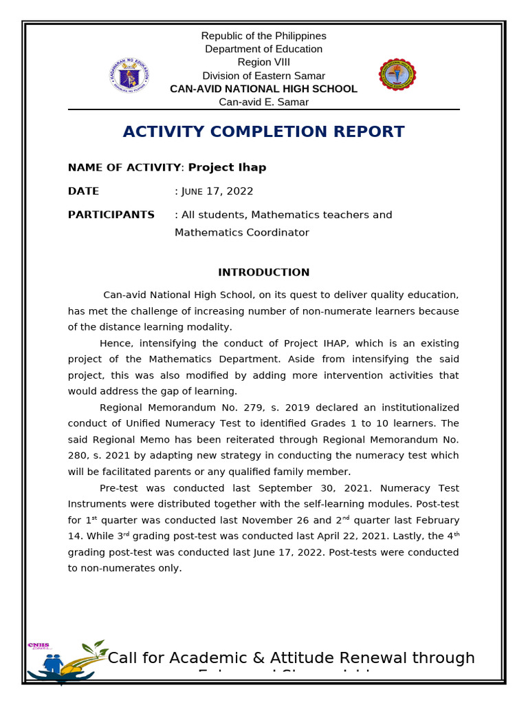 ACR Project Ihap | PDF