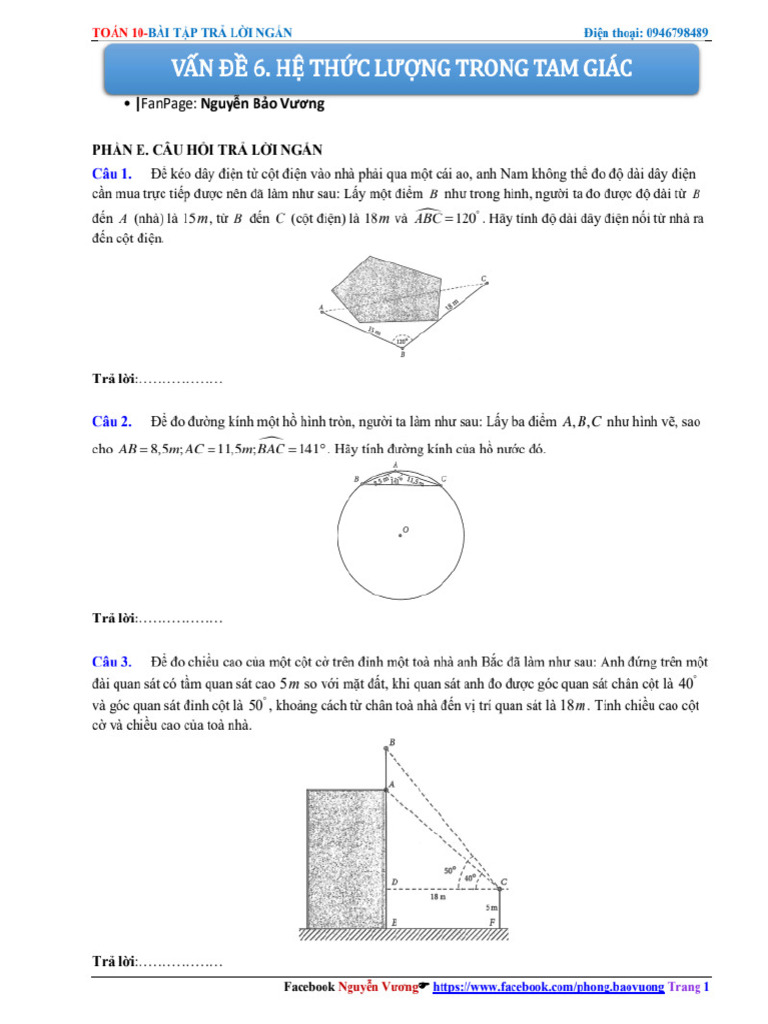 Van de 6 He Thuc Luong Trong Tam Giac Tra Loi Ngan Cau Hoi - 1600 - PDF - Gdrive.vip | PDF