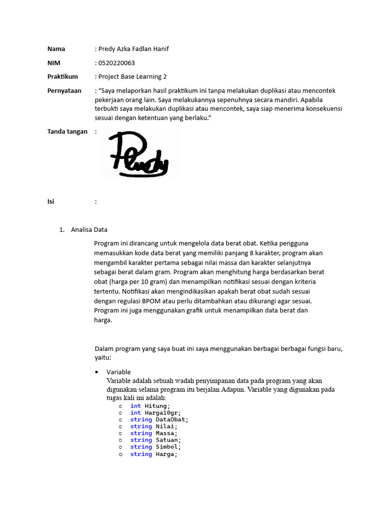 Project Base Learning 2 | PDF