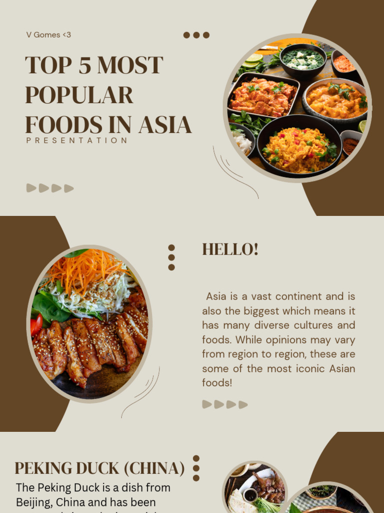 Top 5 Most Popular Foods in Asia | PDF