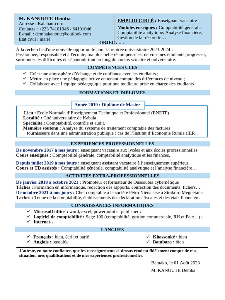 CV 2020 & Photo | PDF