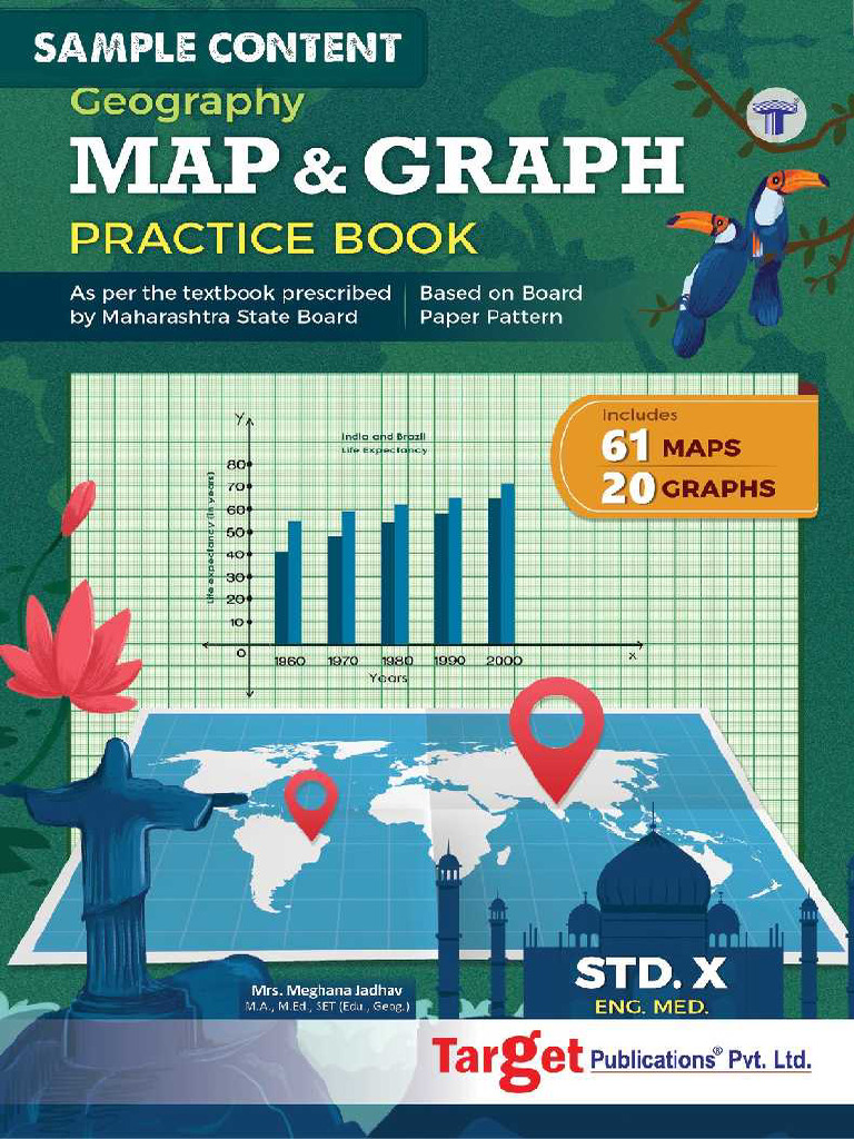 Sample PDF of STD 10 Geography Maps and Graph Practice Book English ...