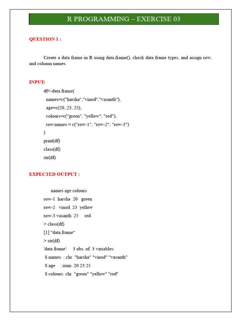 Harsha Exercise 3 | PDF