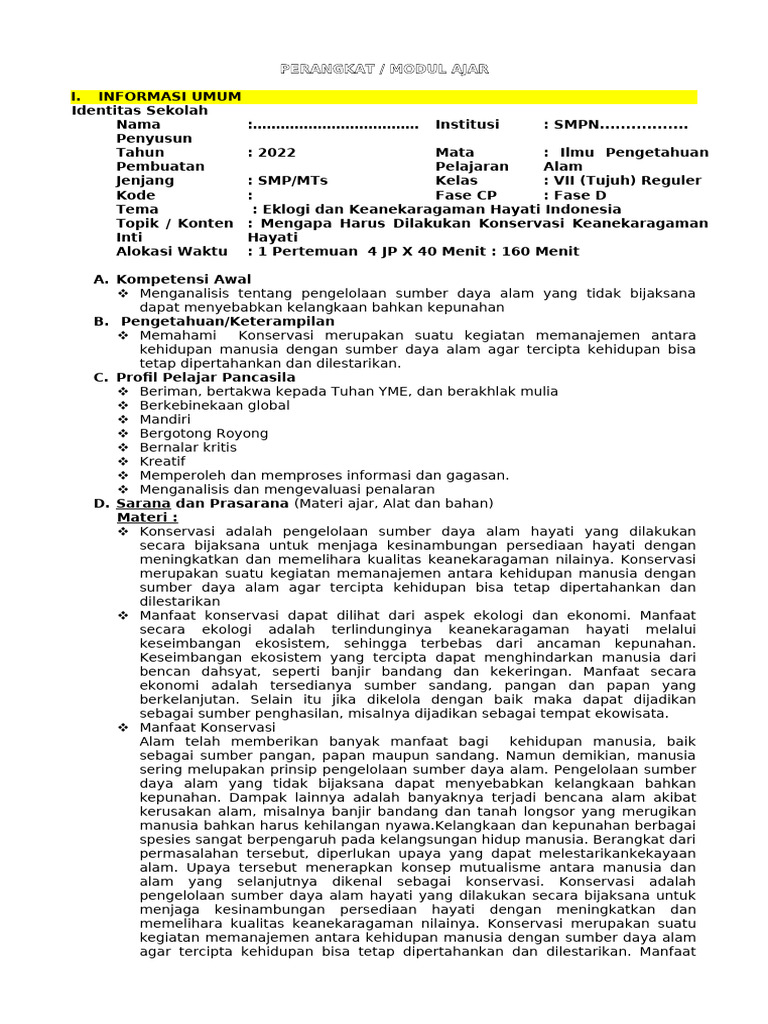 Modul Ajar Pertemuan Ke 5 | PDF