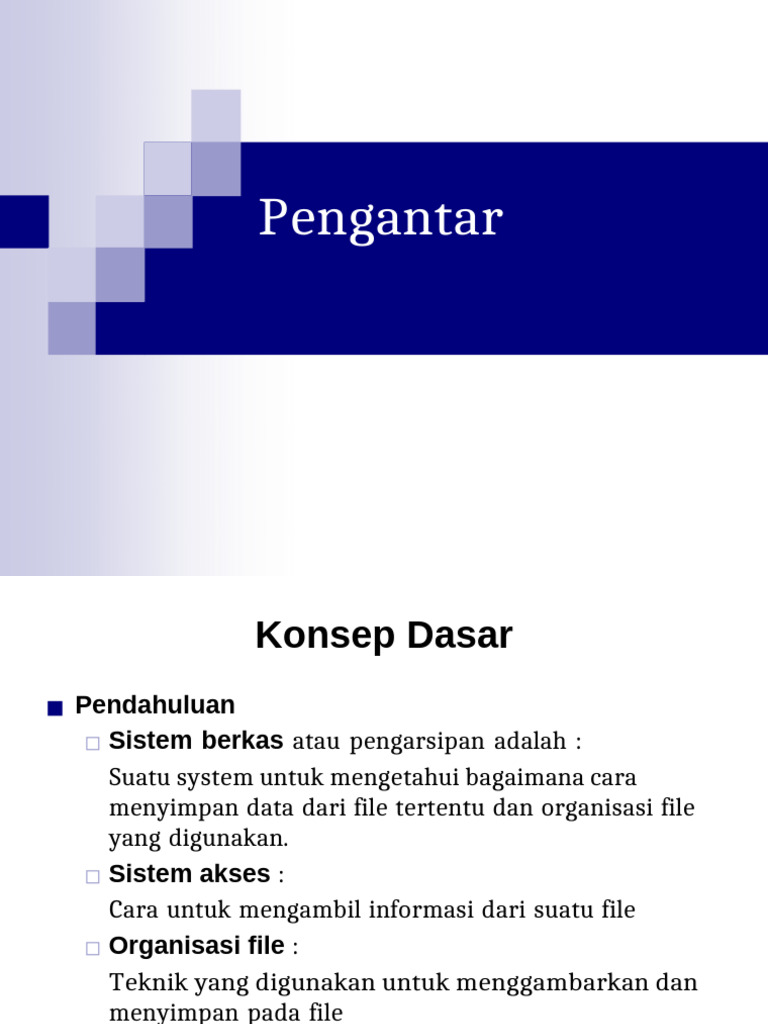 Slide INF106 Pertemuan 1 Pengantar Sistem Basis Data | PDF