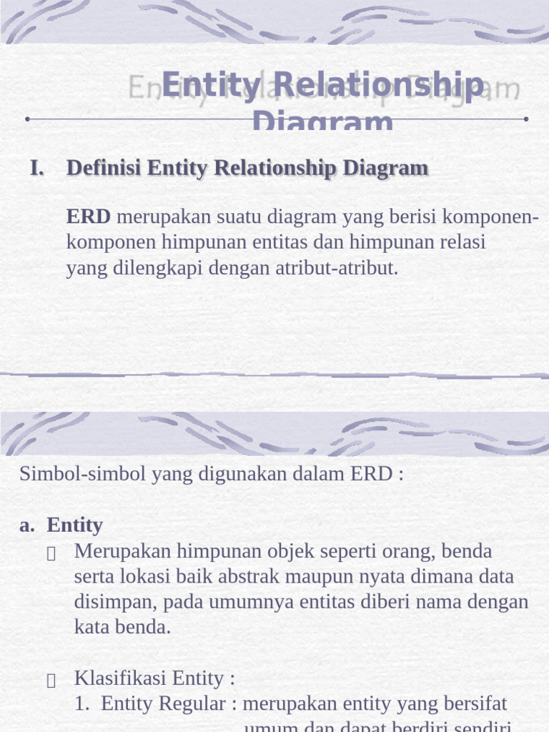 Entity Relation Diagram | PDF