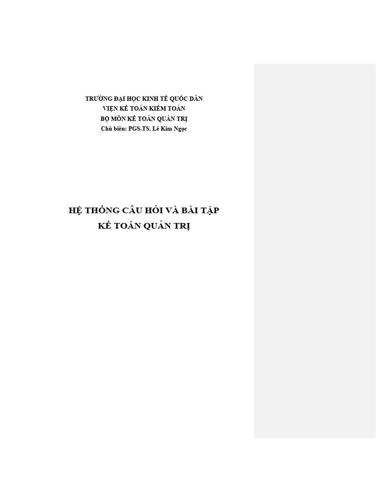 Sach Bai T P KTQT - Ban Nop | PDF