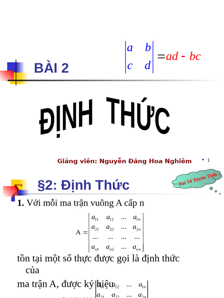 Chuong 1 - Dinh Thuc | PDF