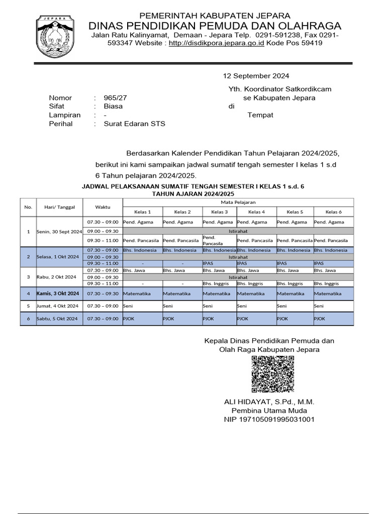 Edaran STS 2024 | PDF