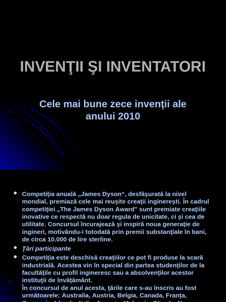 Inventii Si Inventatori | PDF