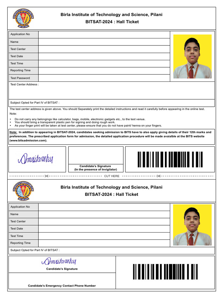 Hall Ticket | PDF