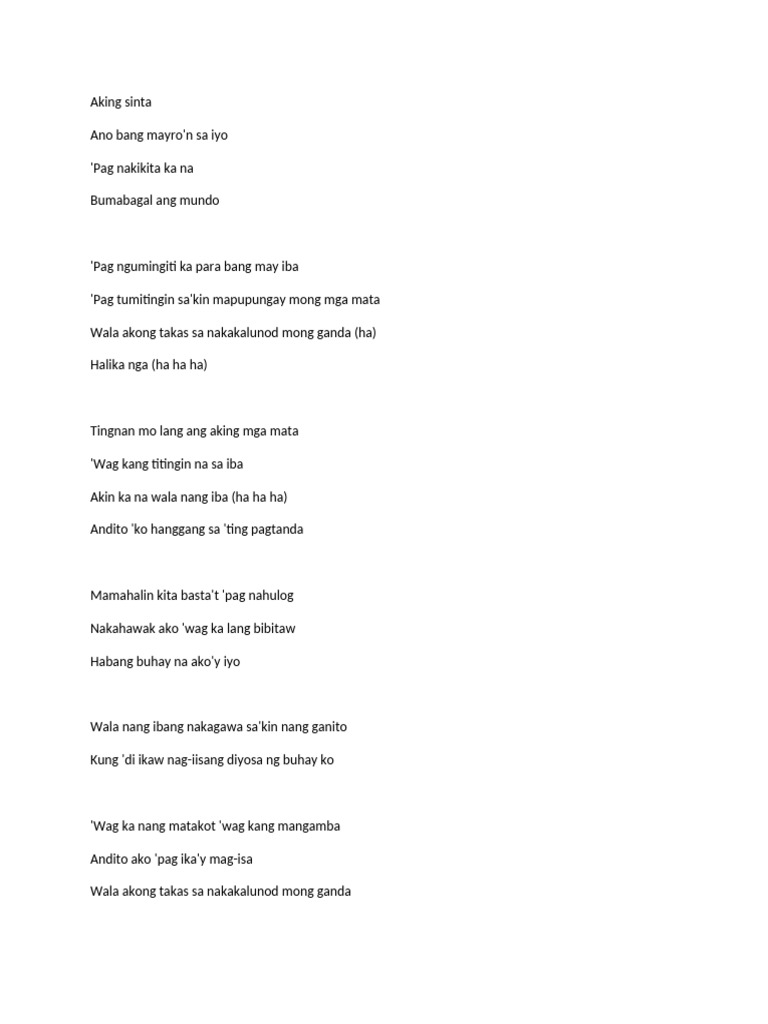 Aking sinta-WPS Office | PDF