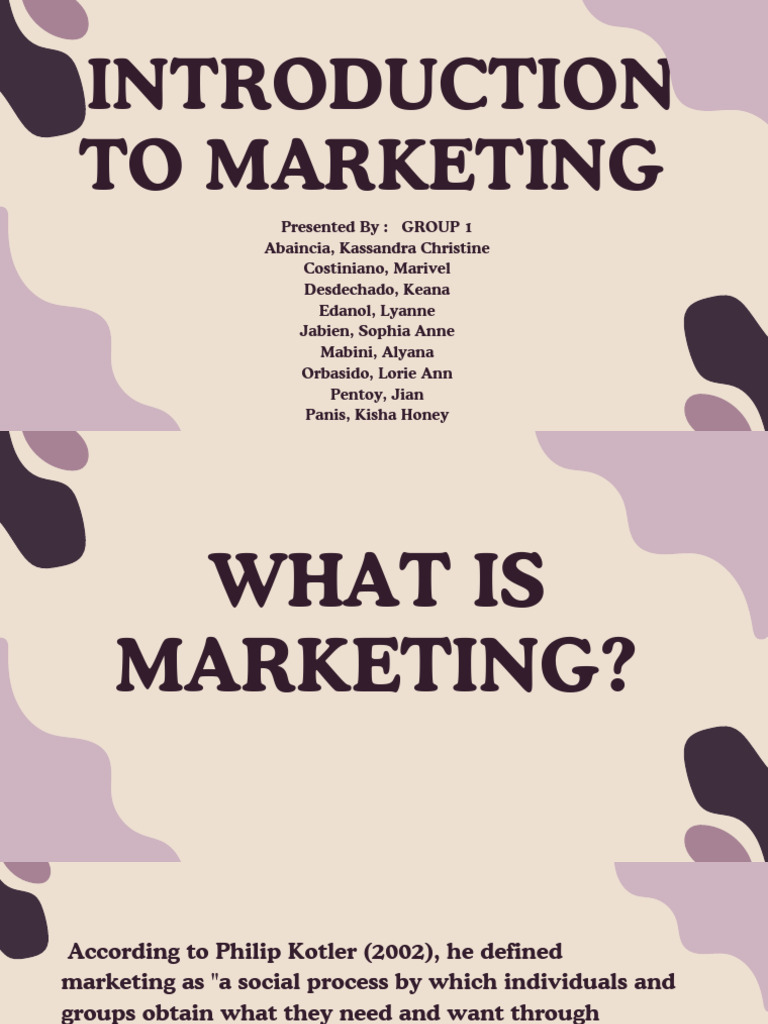 Introduction To Marketing 2 | PDF