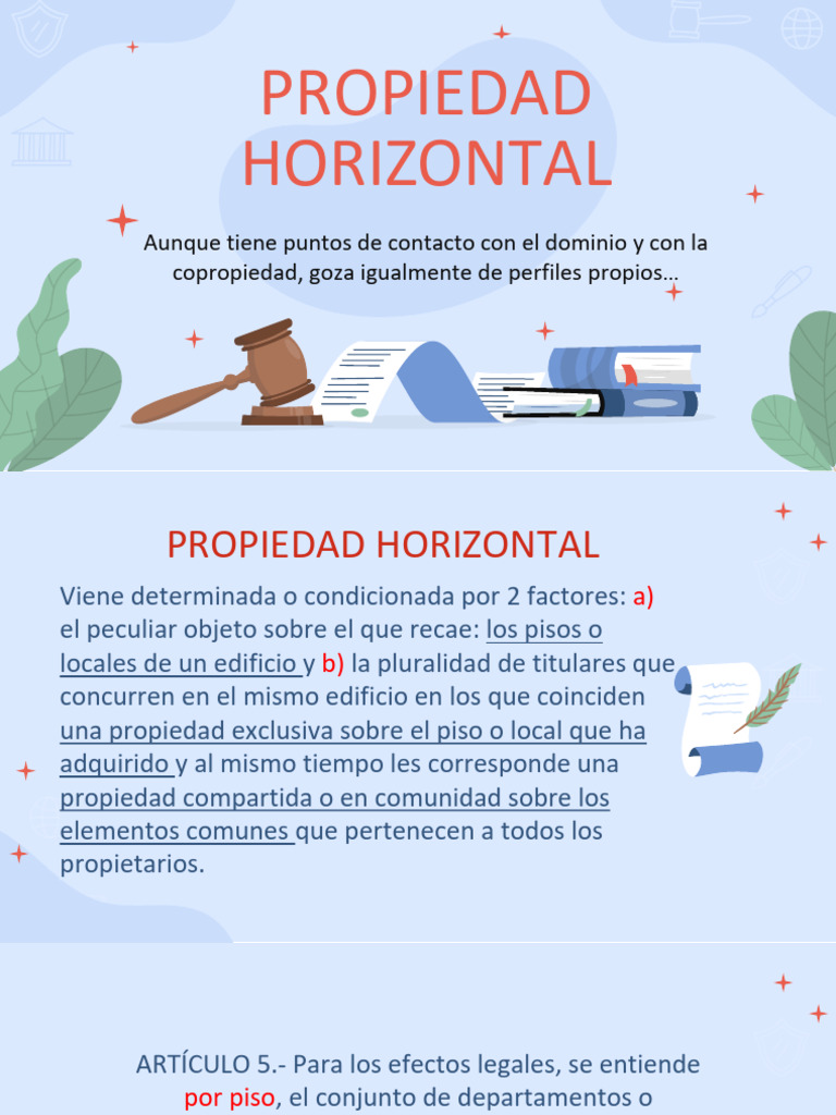 Propiedad Horizontal | PDF | Propiedad | Derecho