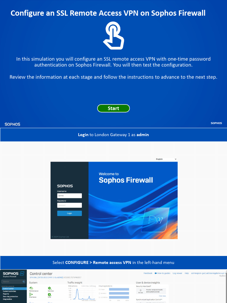 FW5005 20.0v2 Simulation - SSL Remote Access VPN | PDF