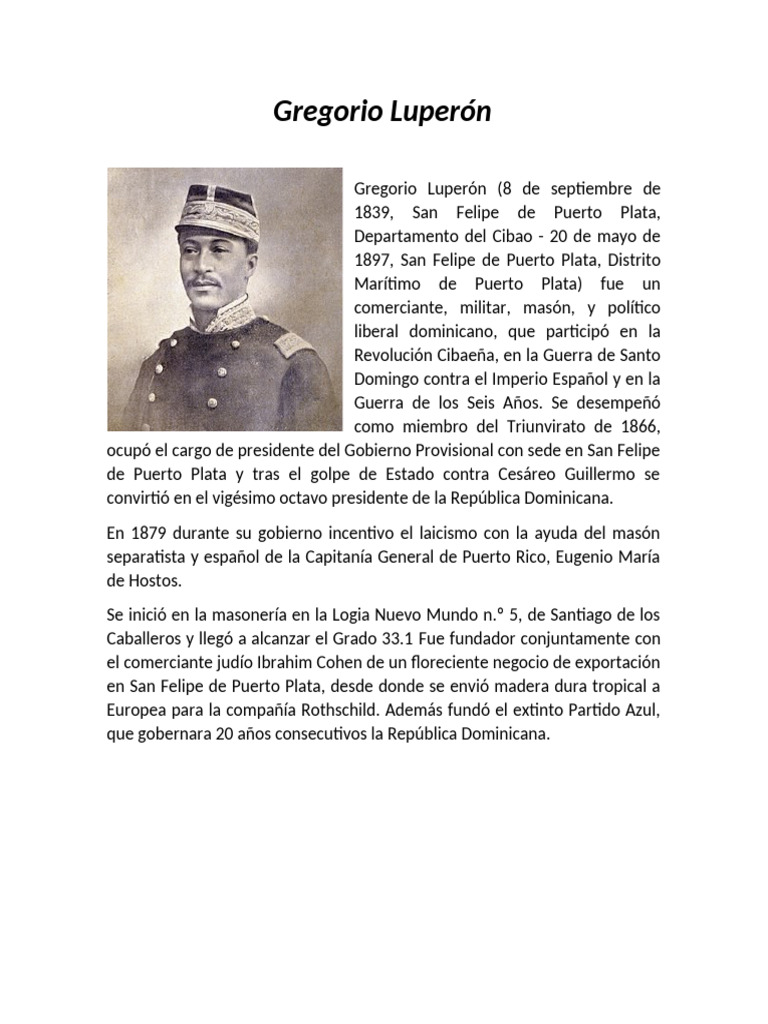 Gregorio Luperón | PDF